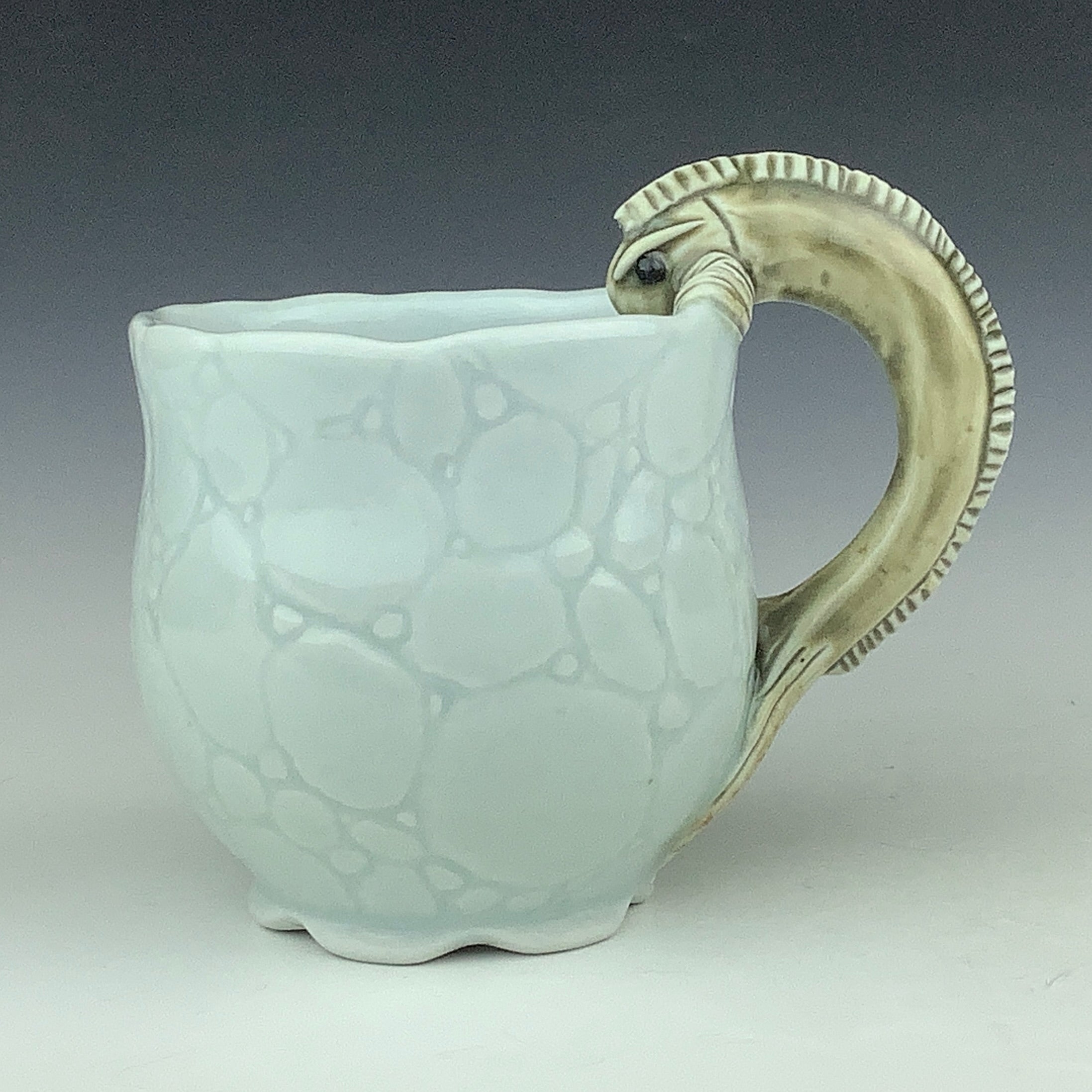 Jee Eun Lee - Fish Handle Mug Shadow Blue #21 – Gandee Gallery